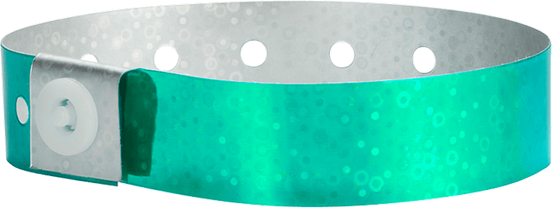 Plastic Holographic 3/4" L-Shape snap wristbands are the perfect ...