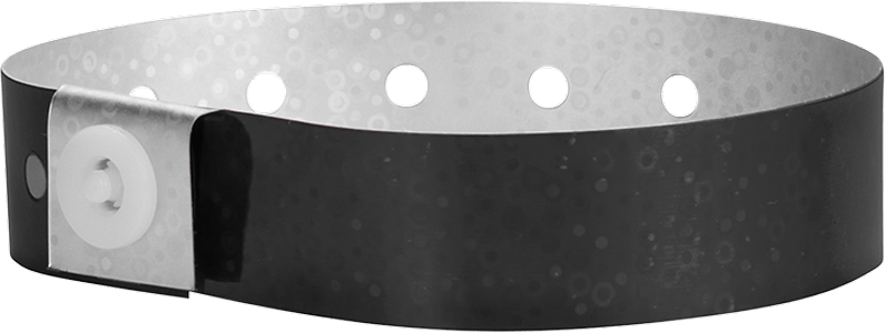 Plastic Holographic 3/4" L-Shape snap wristbands are the perfect ...