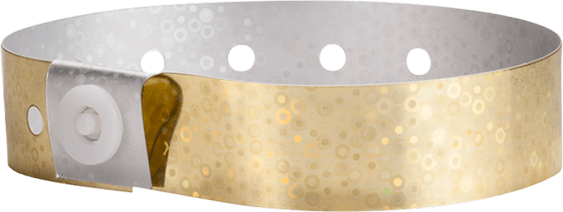 Plastic Holographic 3/4" L-Shape snap wristbands are the perfect ...