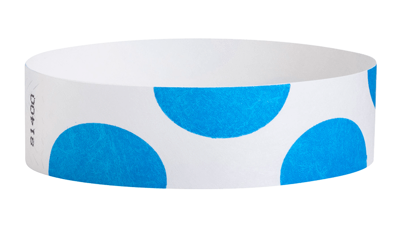 Tyvek® 3/4" x 10" sheeted Half Circles pattern wristbands – Wristband ...