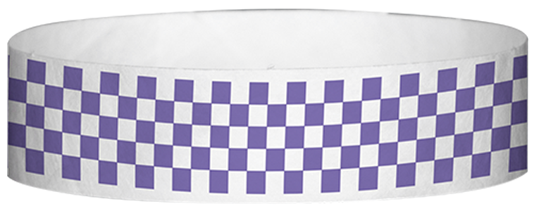 Tyvek® 3/4 inch Checkerboard pattern wristbands – Wristband Giant Canada